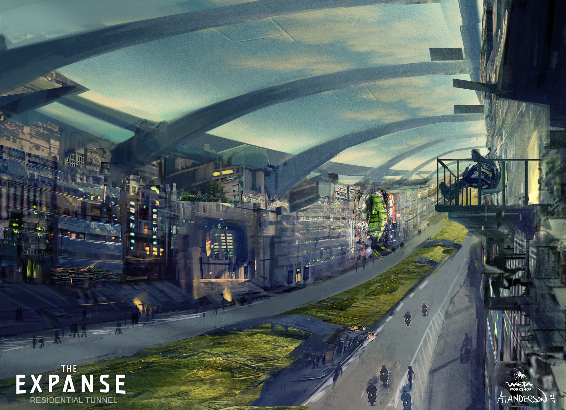 Adam Anderson - The Expanse :- Early Concept Work - Ceres Residental