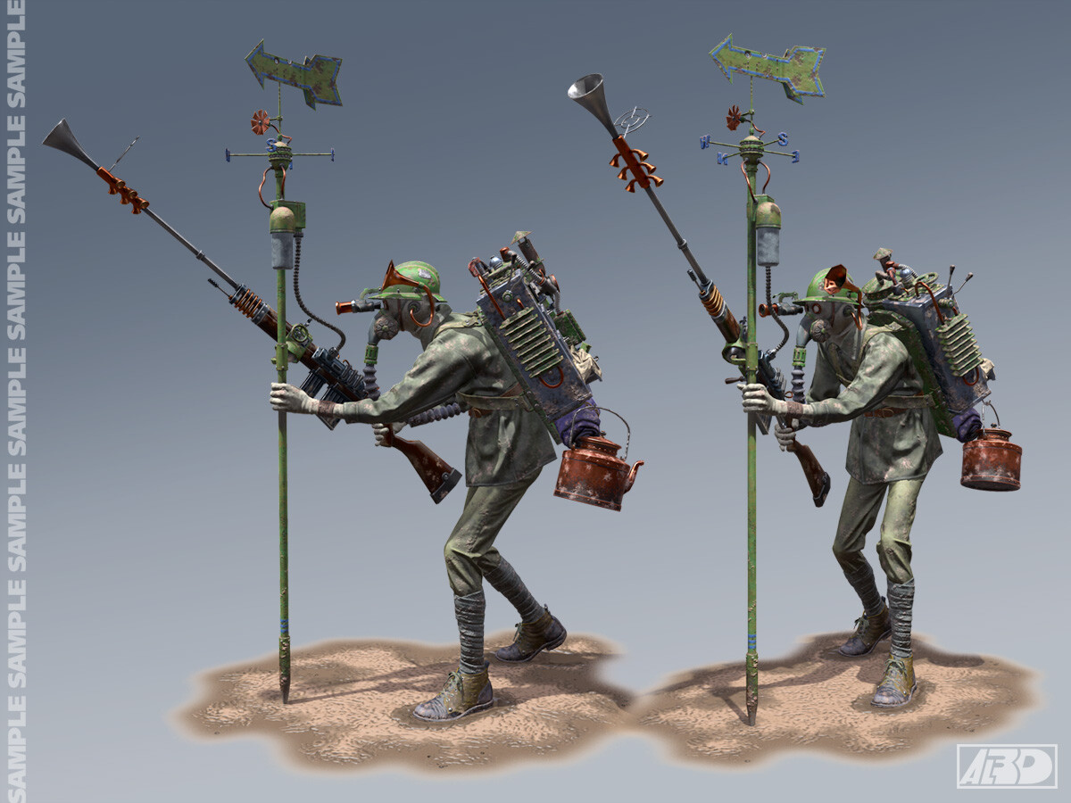ArtStation - [005.02] Sniper-3000 (steampunk)