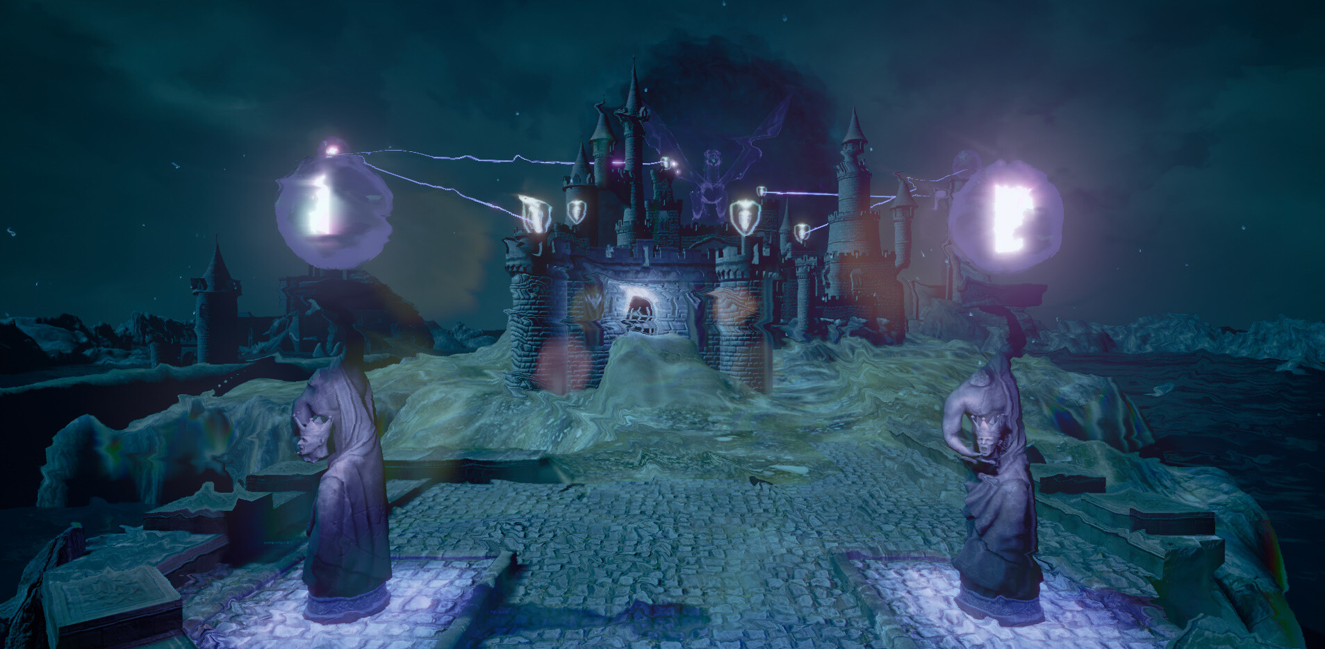 ArtStation - Dragon locked underwater castle