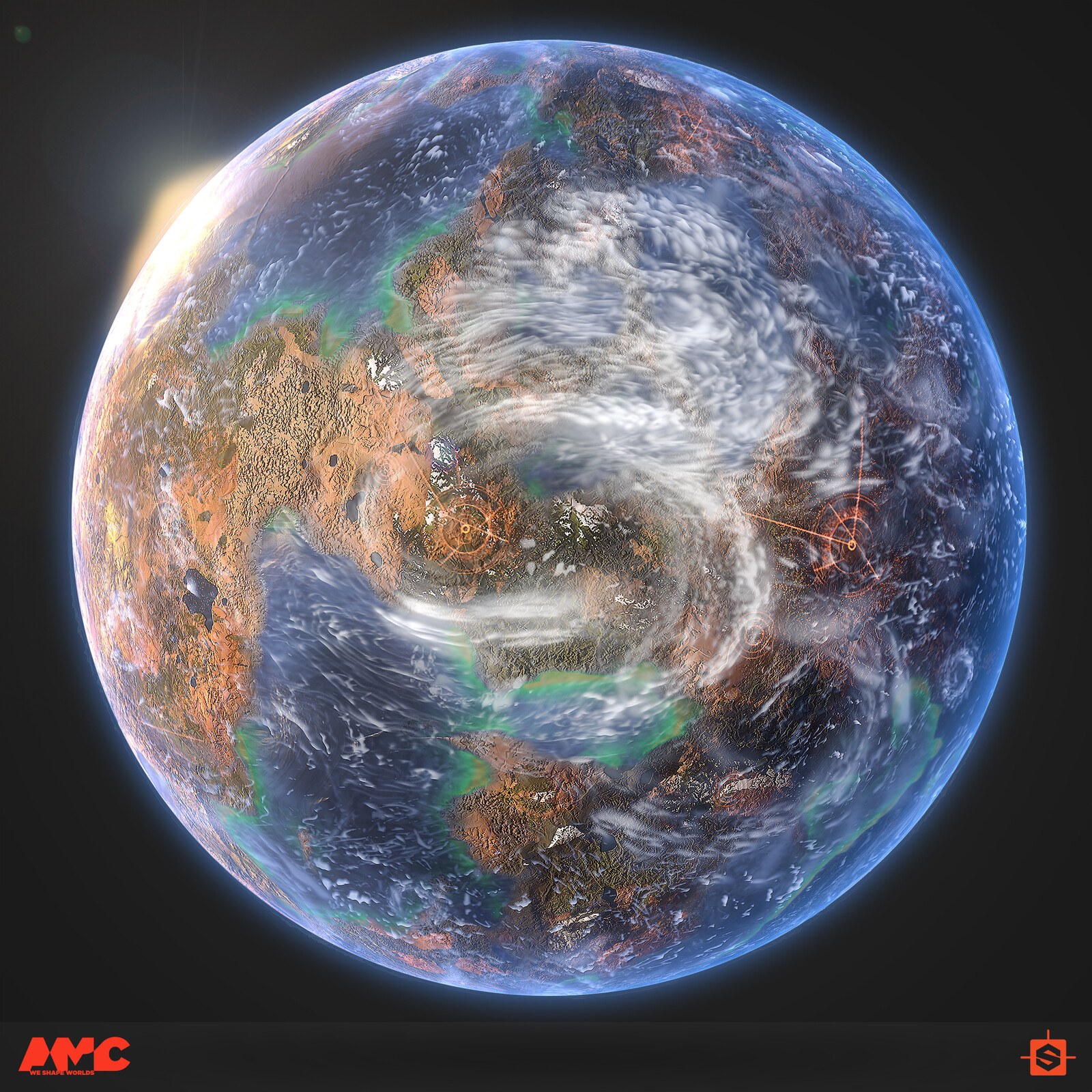 AMC Studio - Planet generator - substance designer