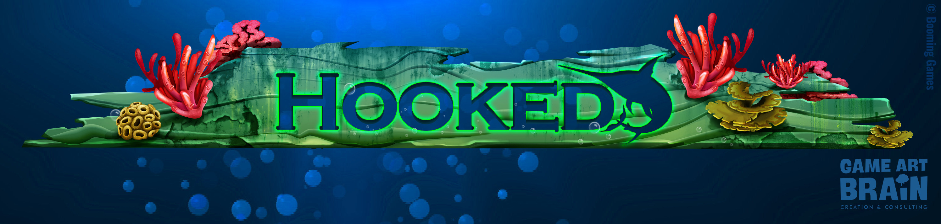 Game Art Brain - Creation & Consulting - Logo "Hooked"
