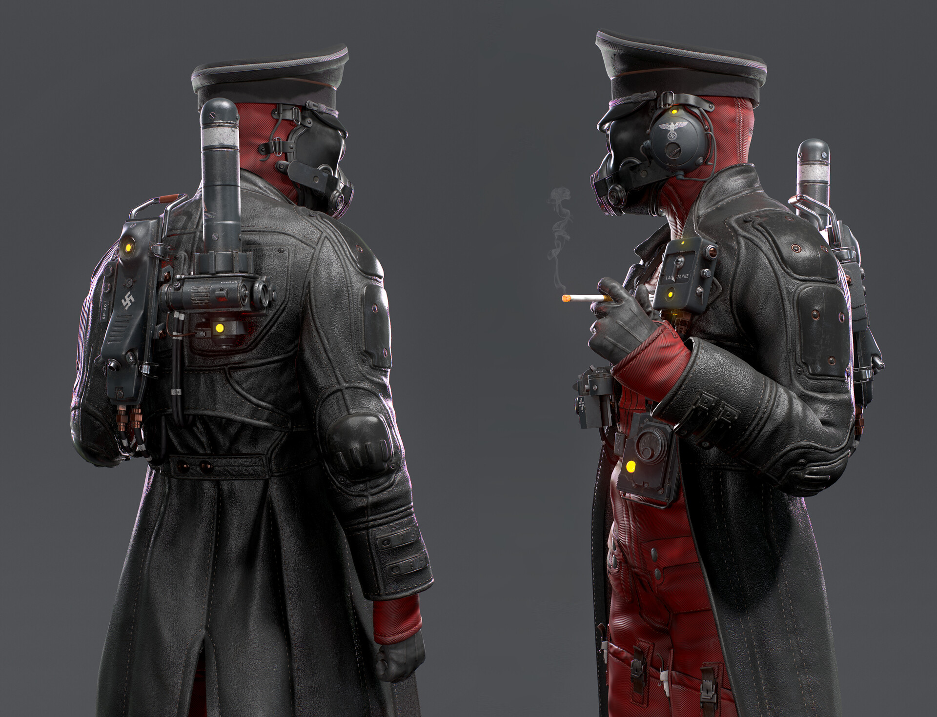 Bogdan Zhukov - Atom Kommendant - Wolfenstein II Fan Art