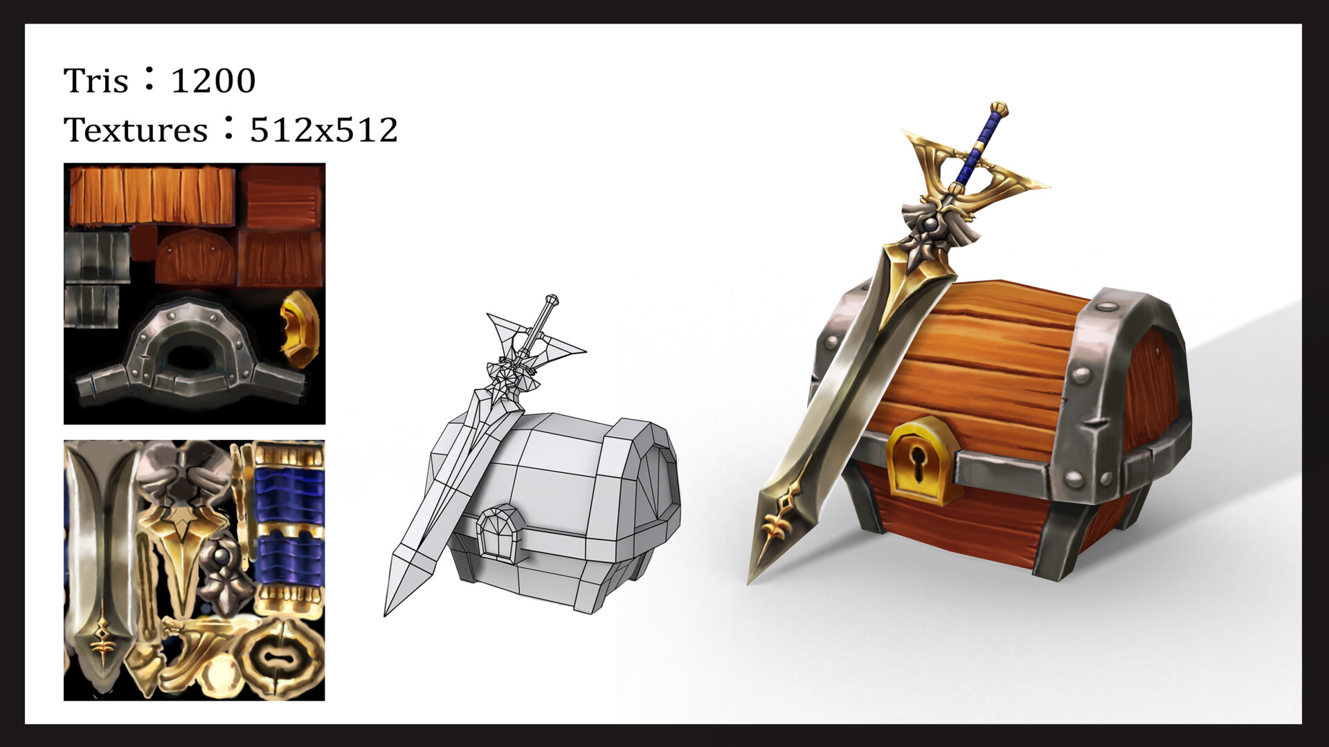 ArtStation - Sword and Treasure chest-3D