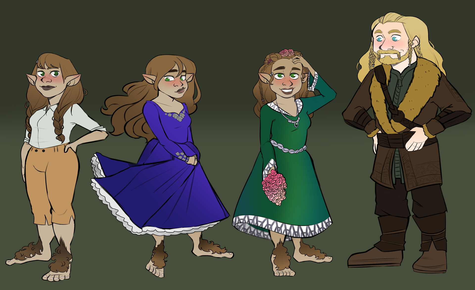 ArtStation - Hobbits and Dwarves