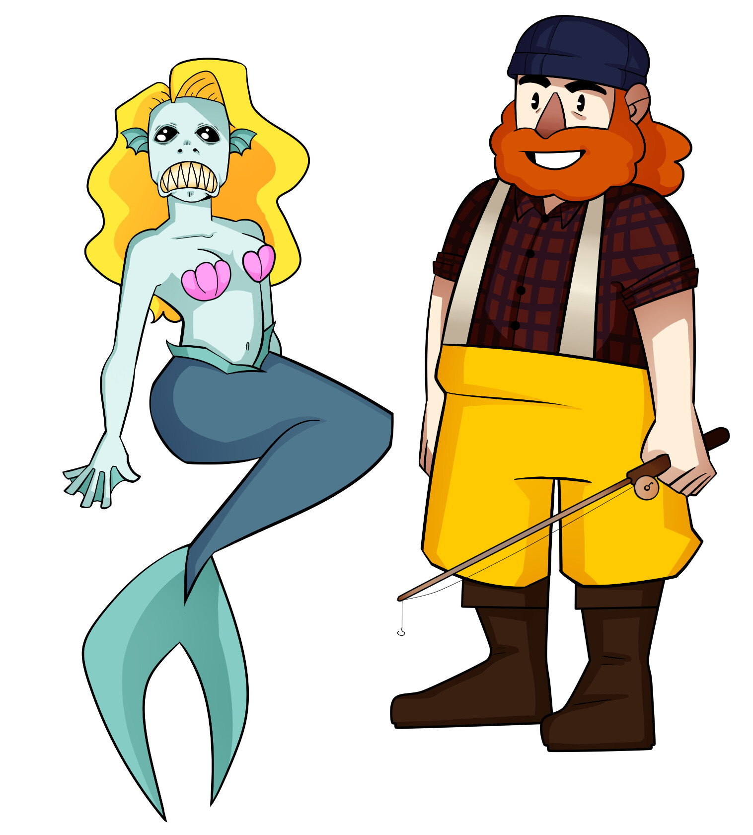 ArtStation - Fisherman and Mermaid