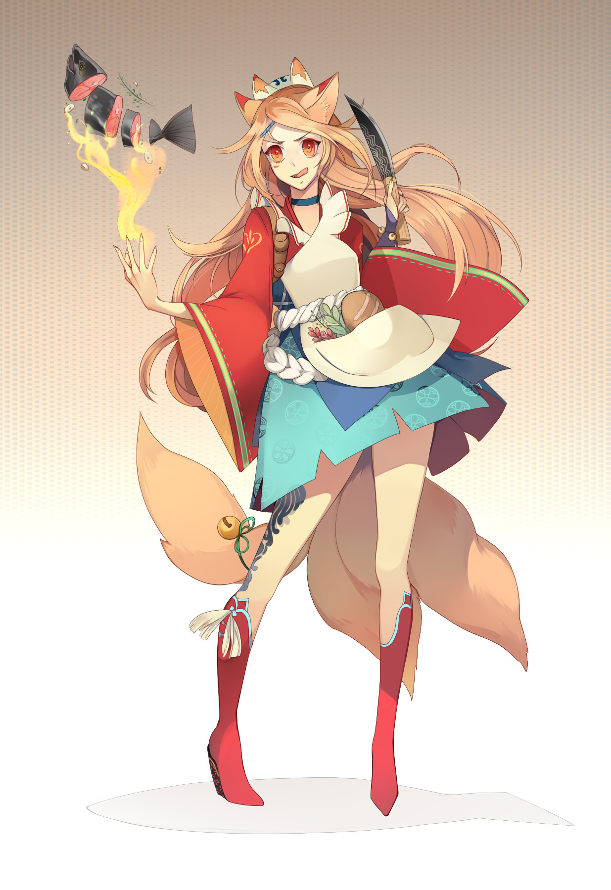 animated grilled fish