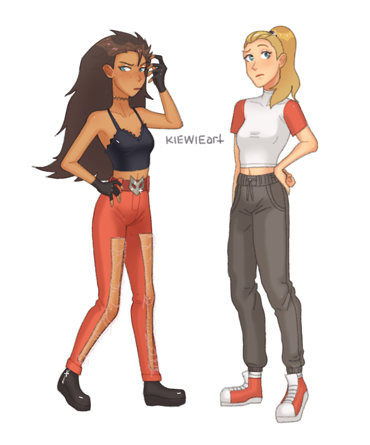 ArtStation - Catra + Adora - Human AU