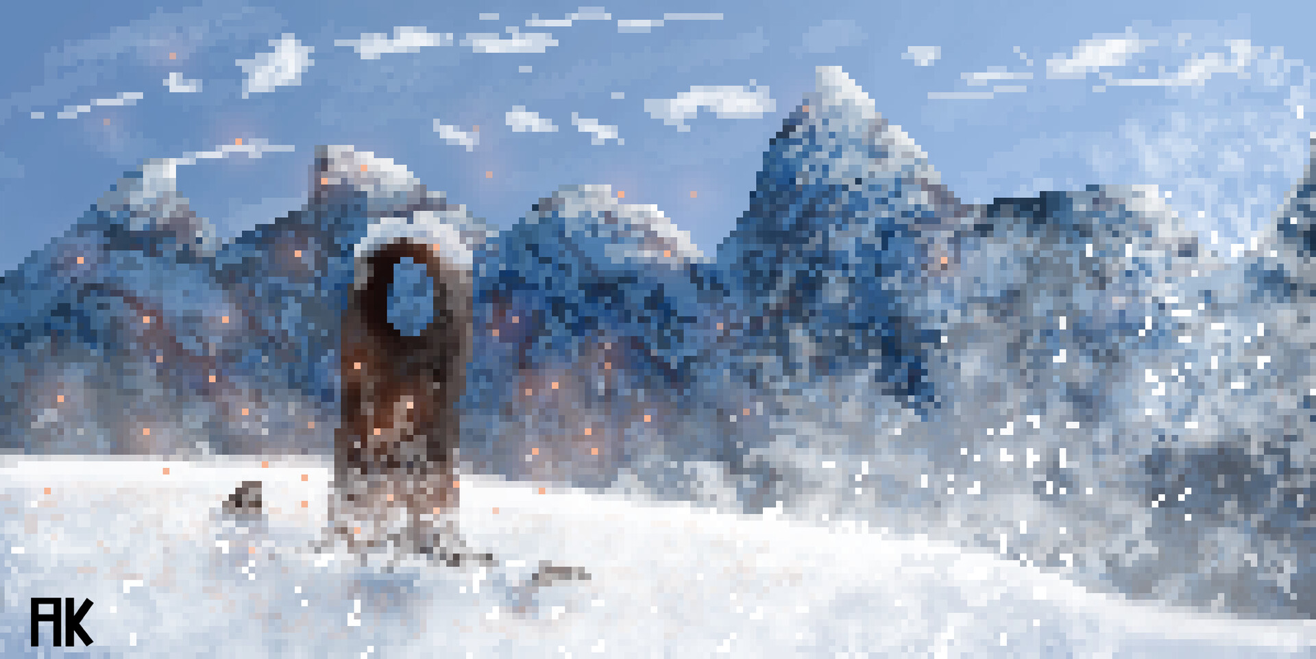 ArtStation - Pixel Art Environments: The Mountain