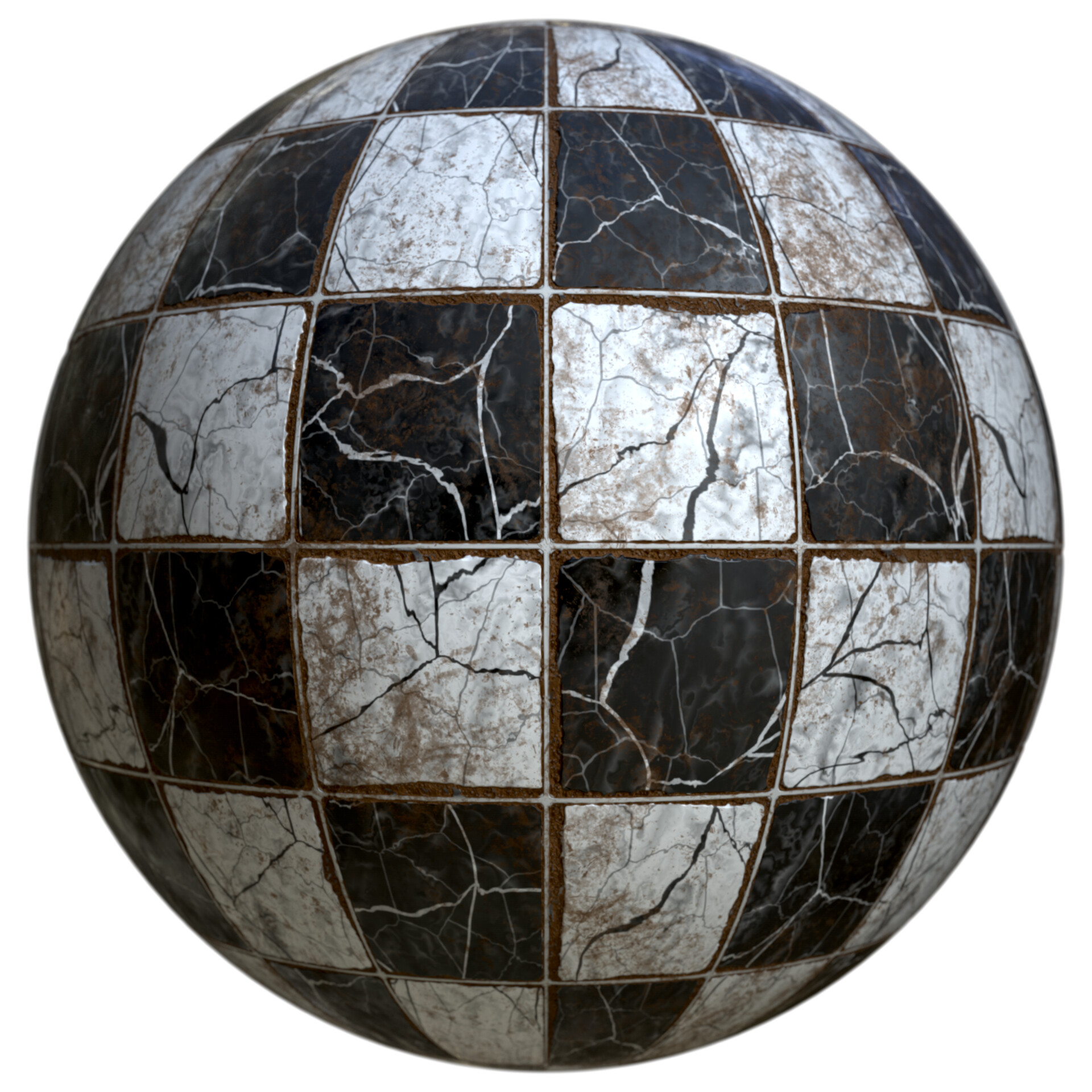 ArtStation - Dirty Marble Tile Material Render