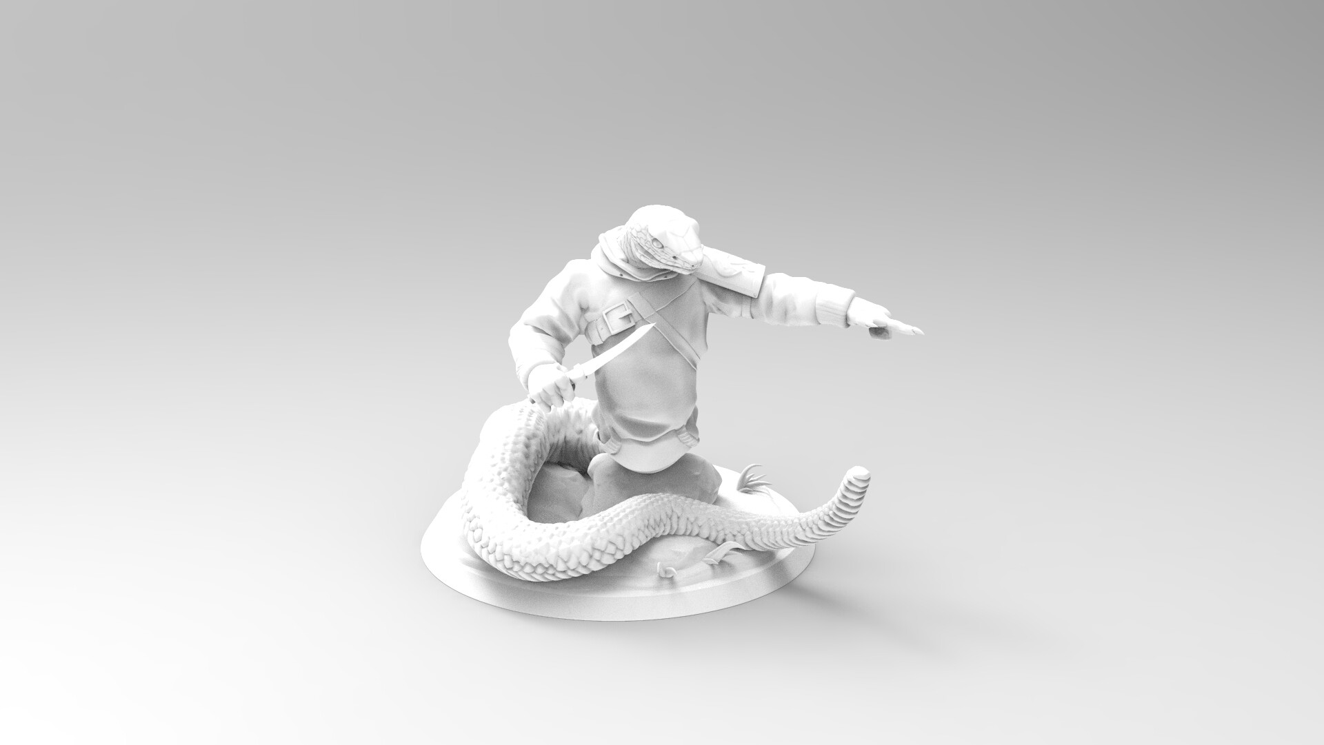 ArtStation - Snakeman Miniature