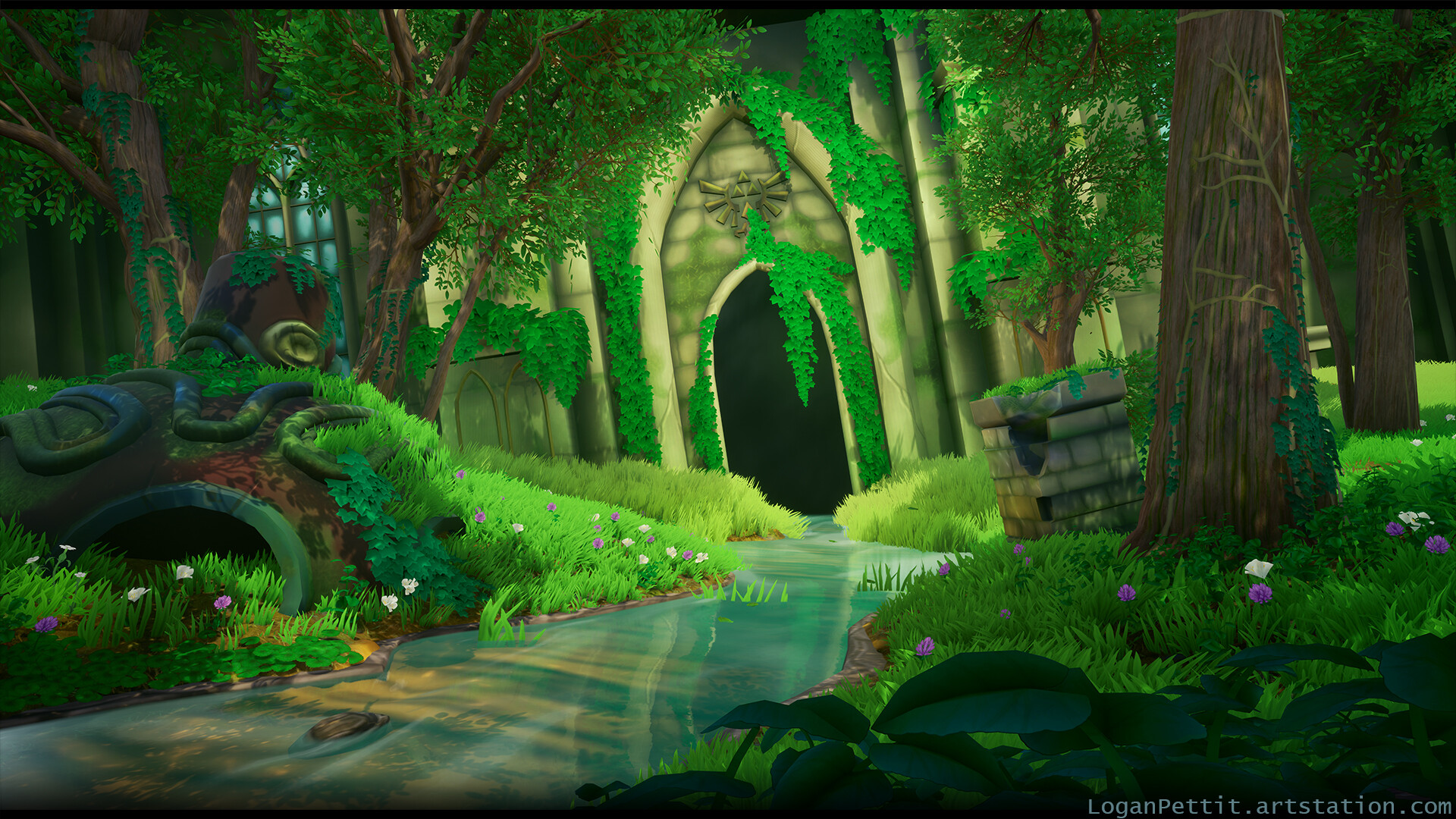 fantasy forest temple