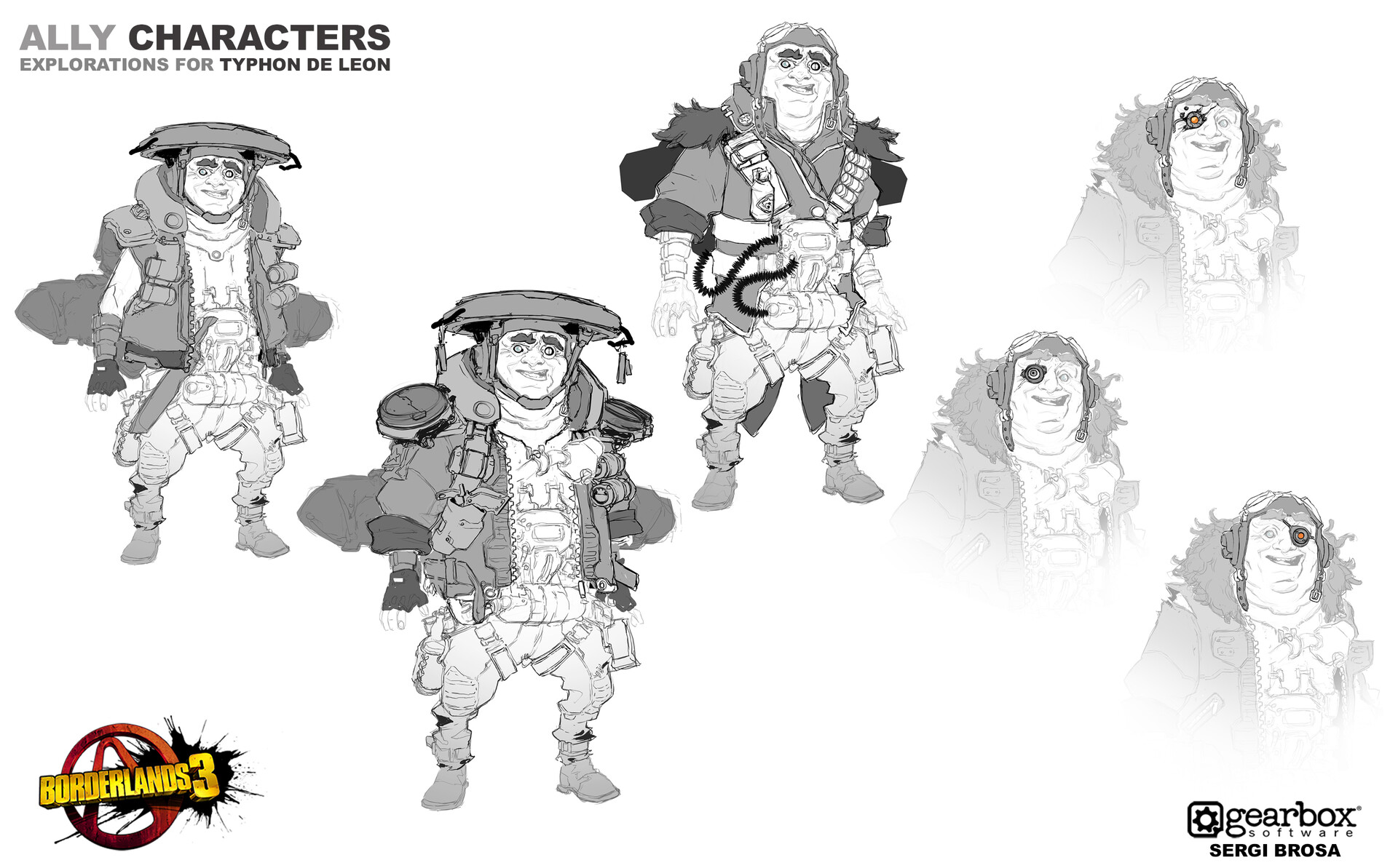 Sergi Brosa - BORDERLANDS 3 - ALLY CHARACTERS / Clay / Typhon / Moxxi