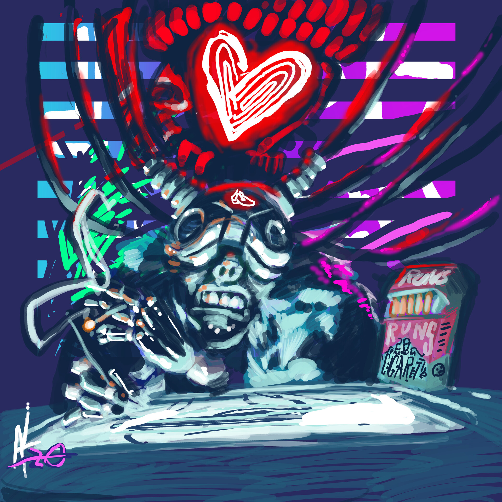 ArtStation - Cyberpunk wizard