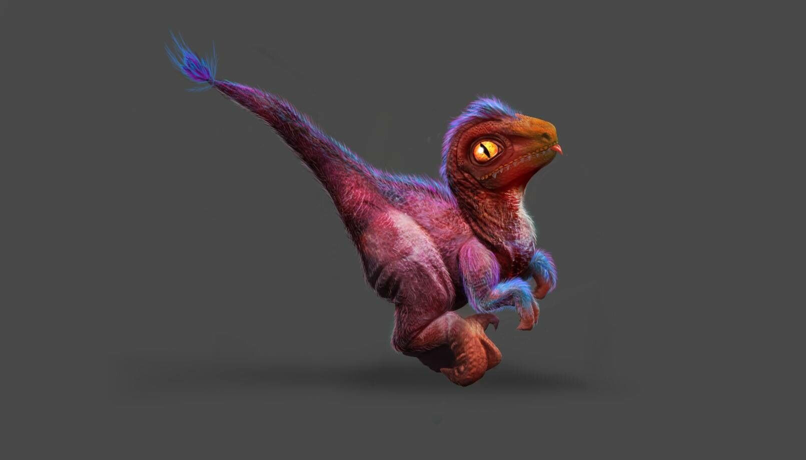 ArtStation - Baby Raptor 3D sculpt + Paint over