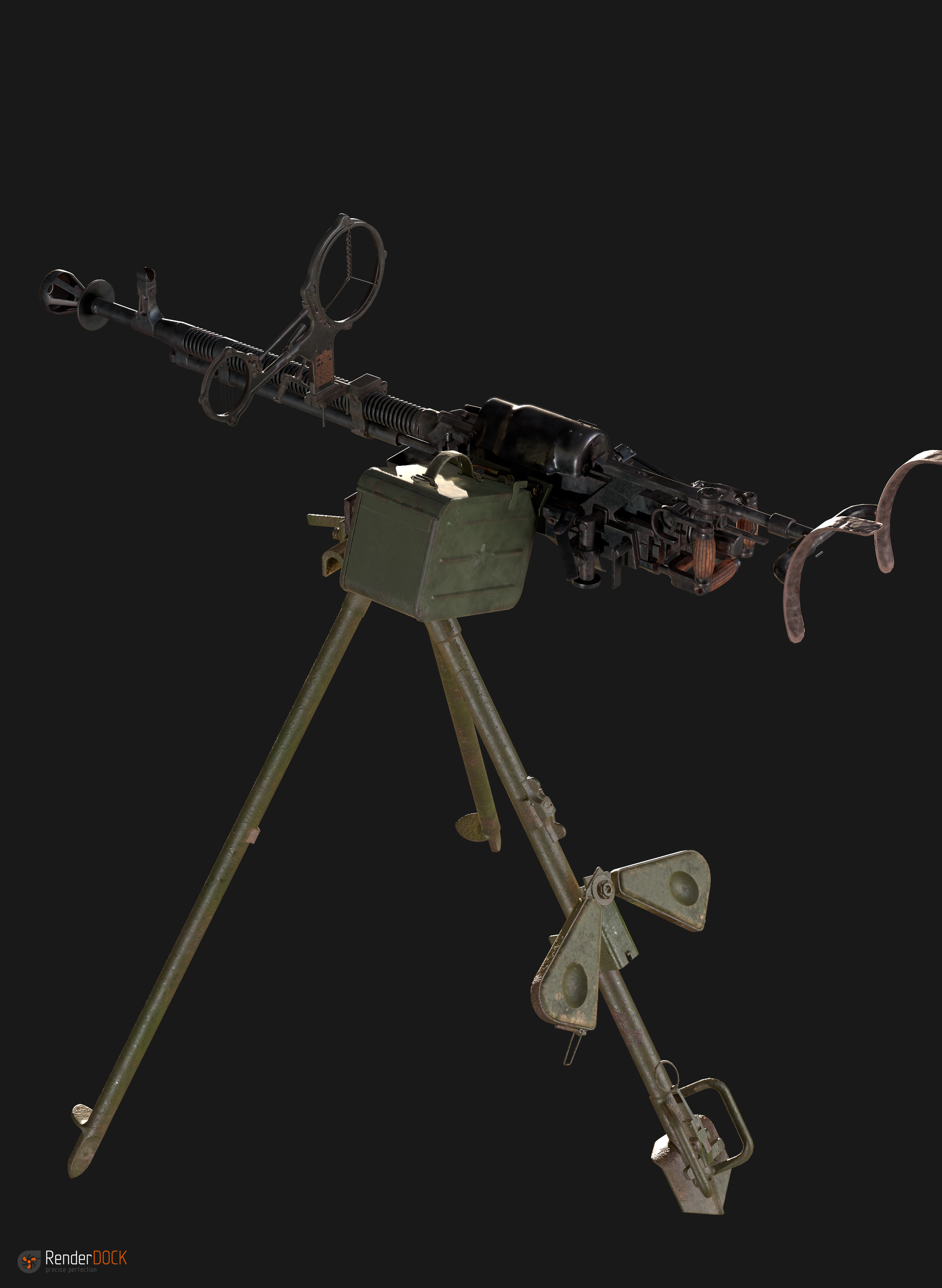 RenderDock - WWII .50 Cal classic (Soviet DShK)