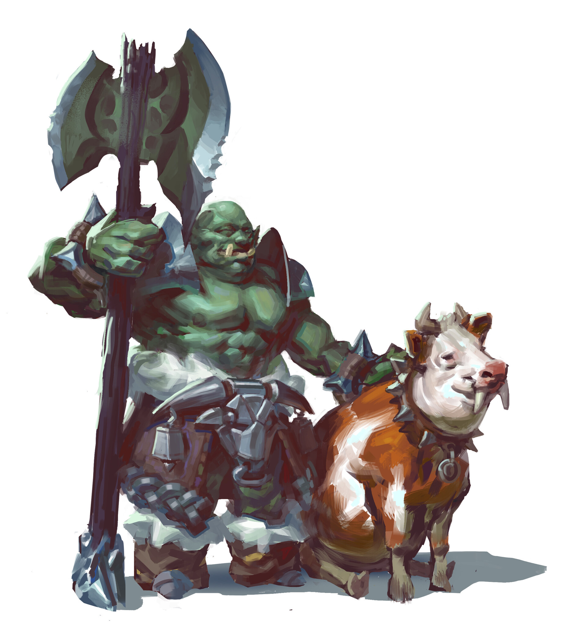 ArtStation - Orc and Cow