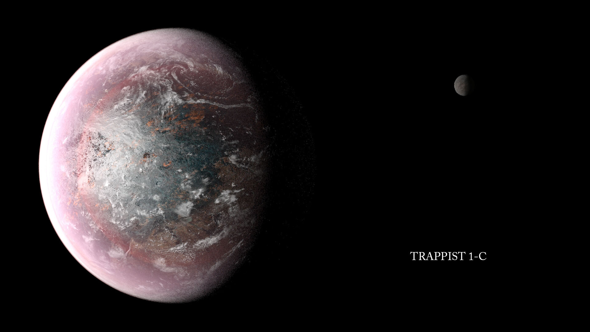 ArtStation - Exoplanet Modeling - "Trappist 1C" 3D Render
