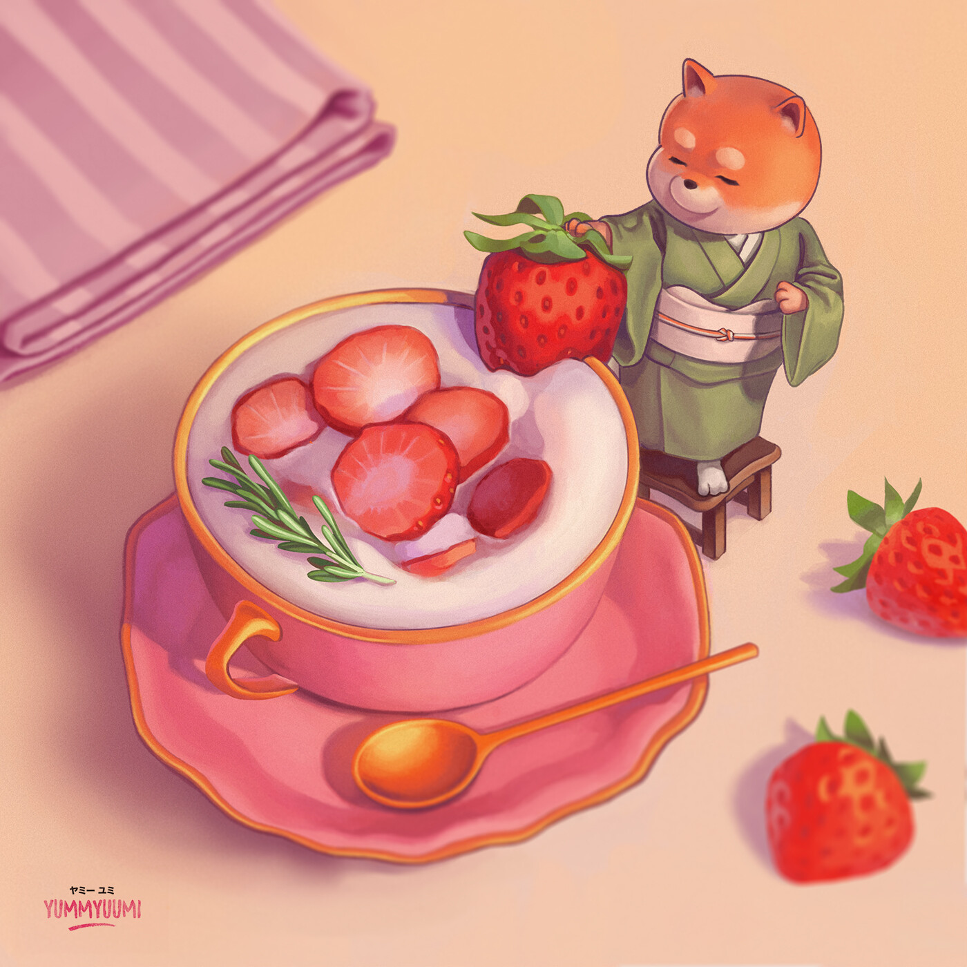 ArtStation - Strawberry coffee