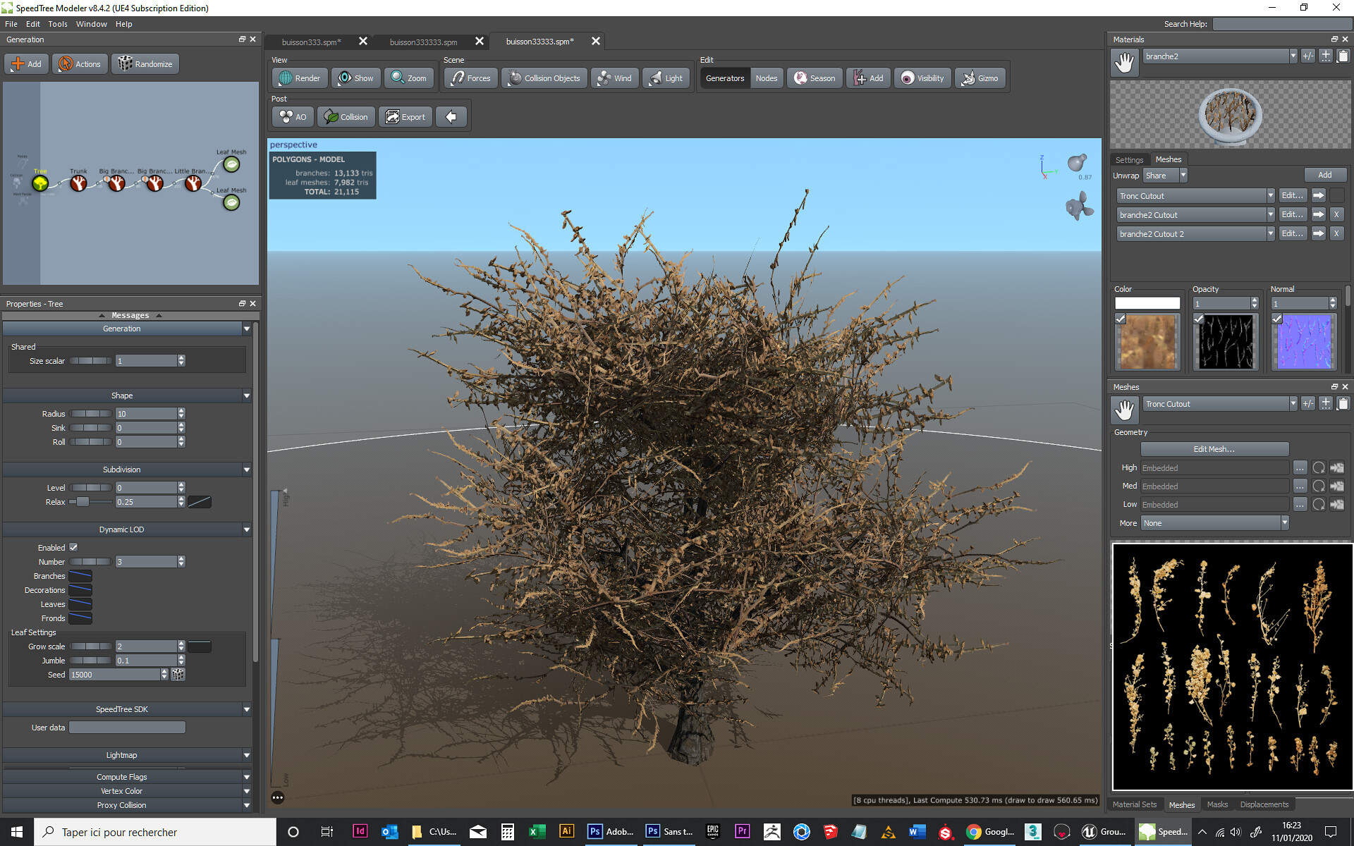 Alexandre Martin MGSTUDIO - Bush / Speedtree / Unreal Engine 4