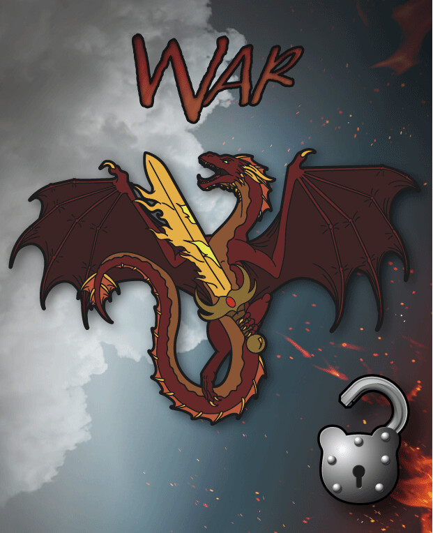 ArtStation - War Dragon Enamel Pin Design