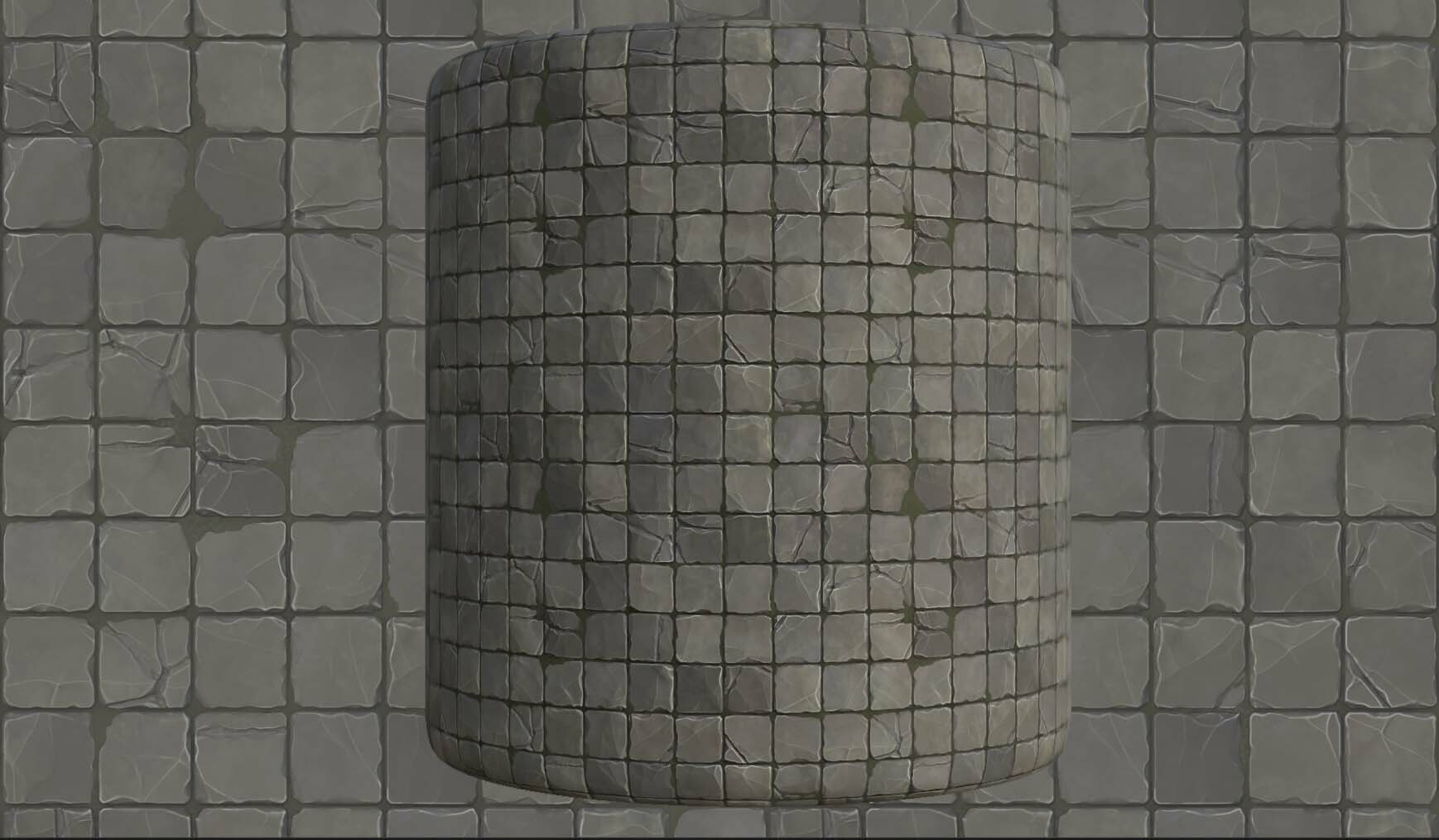 ArtStation - Stylized Stone Tile Material