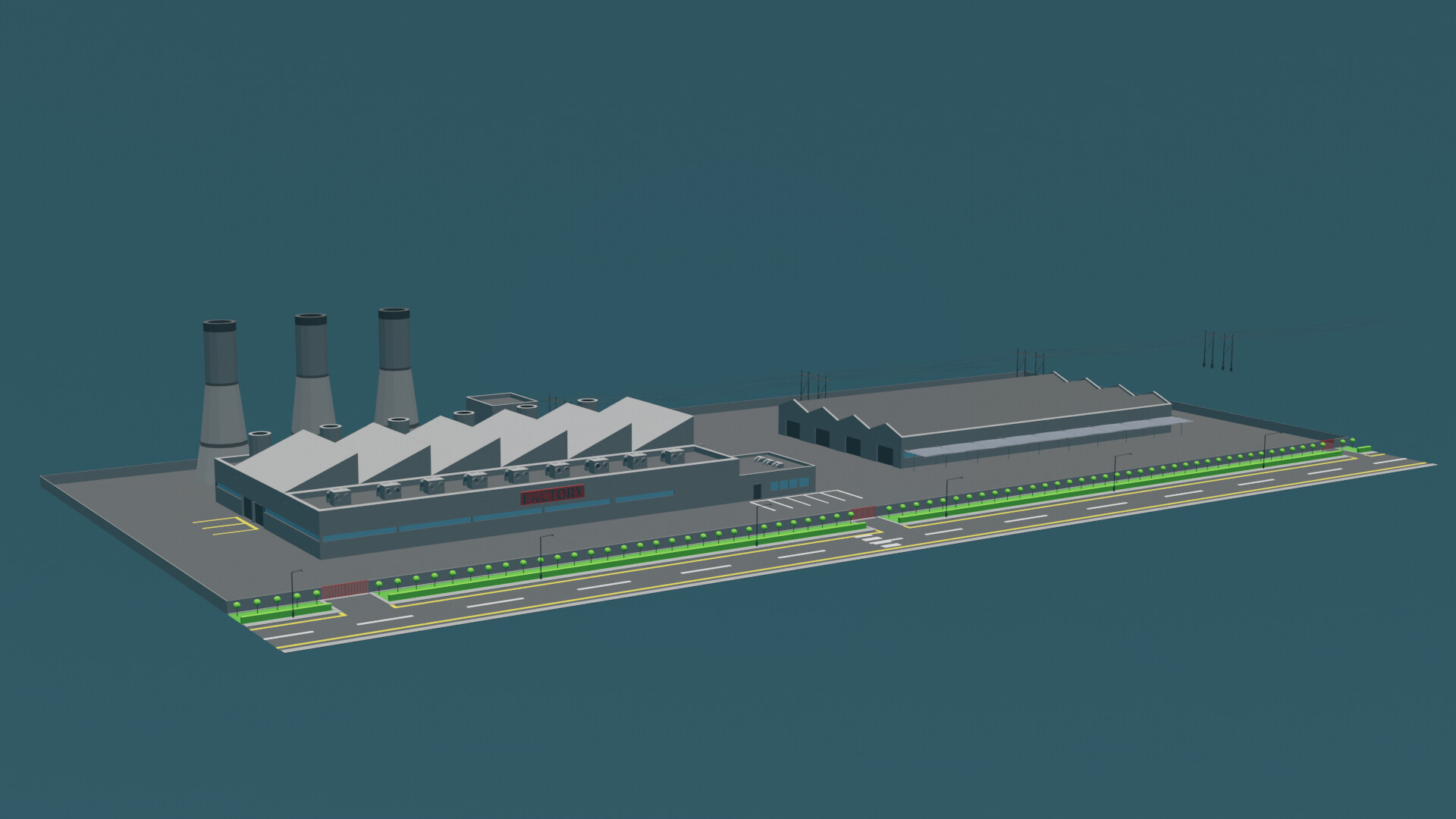 ArtStation - Low Poly Factory