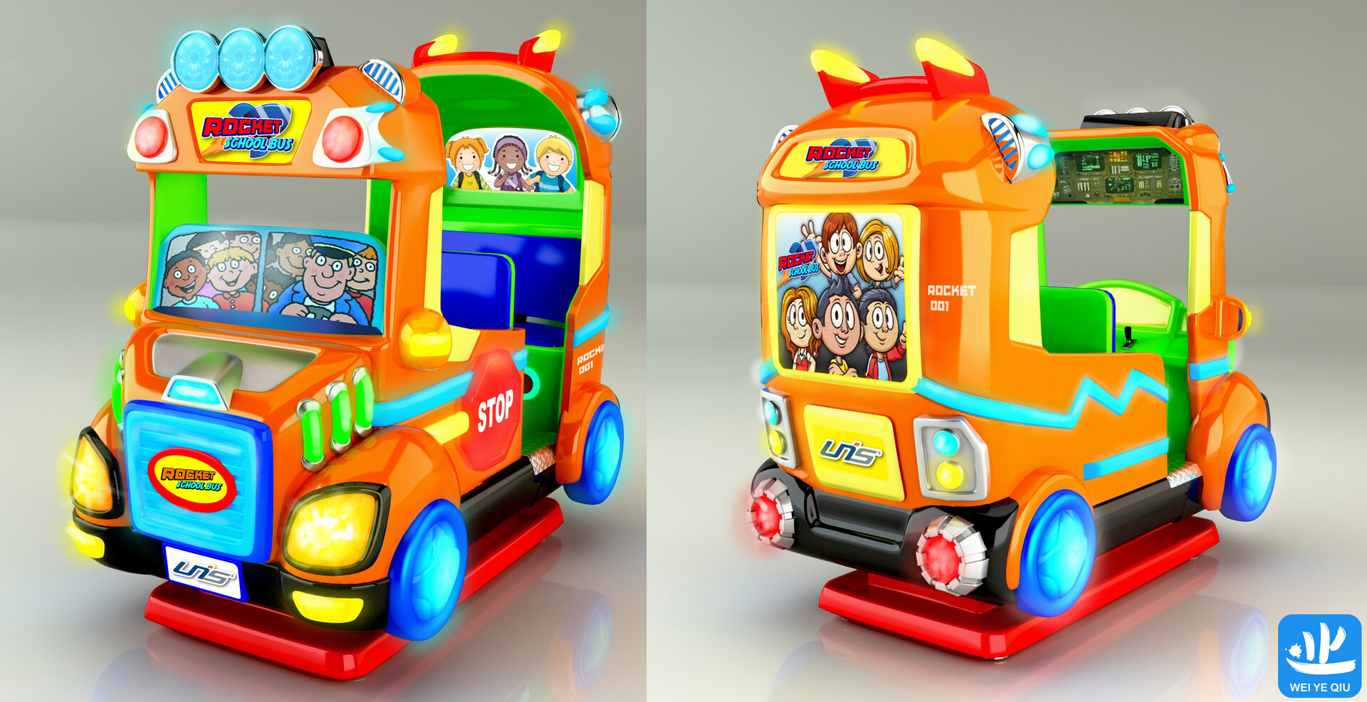 ArtStation - Kid Ride - Rocket School Bus (2013)