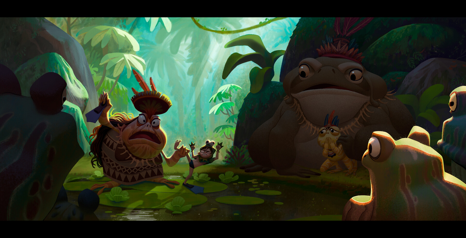ArtStation - Personal project: Tribe of indigenous frogs