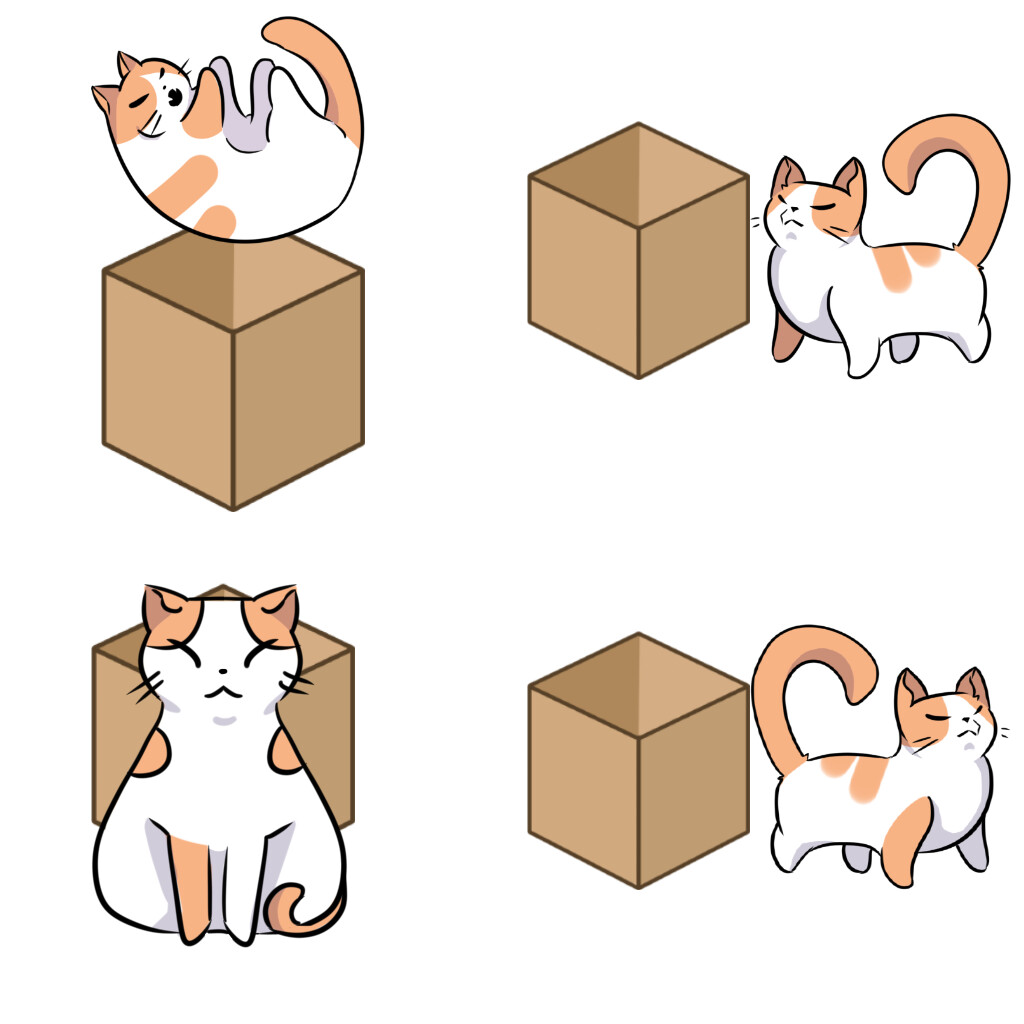 Cat In The Box Clipart