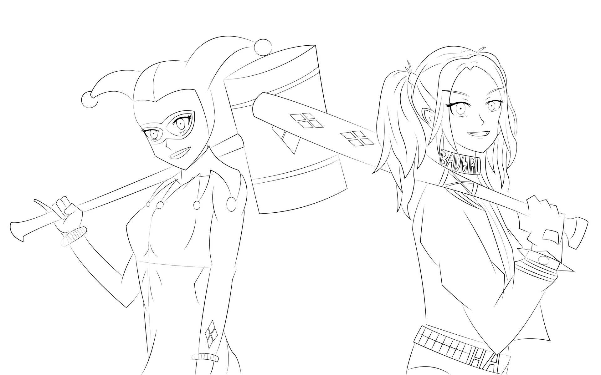 harley quinn coloring pages birds of prey