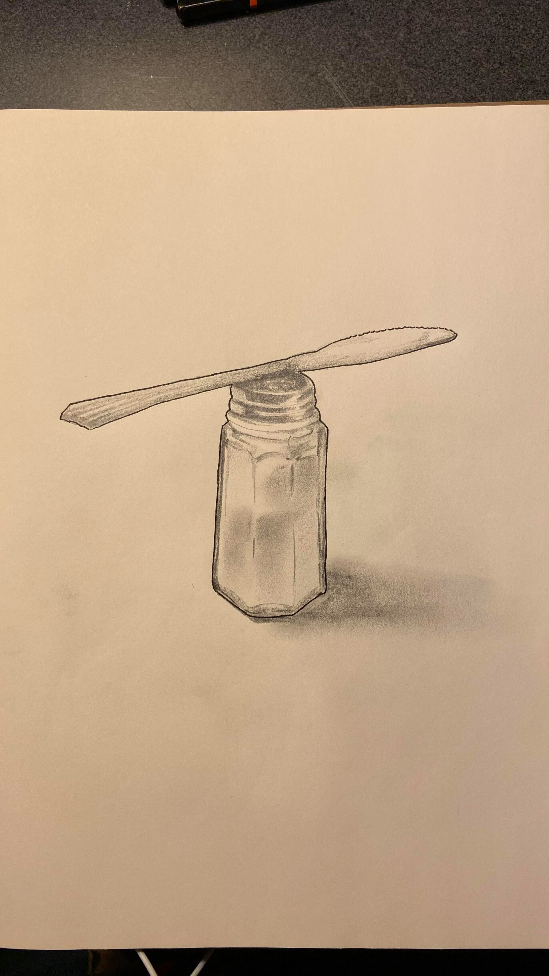 salt shaker drawing realistic