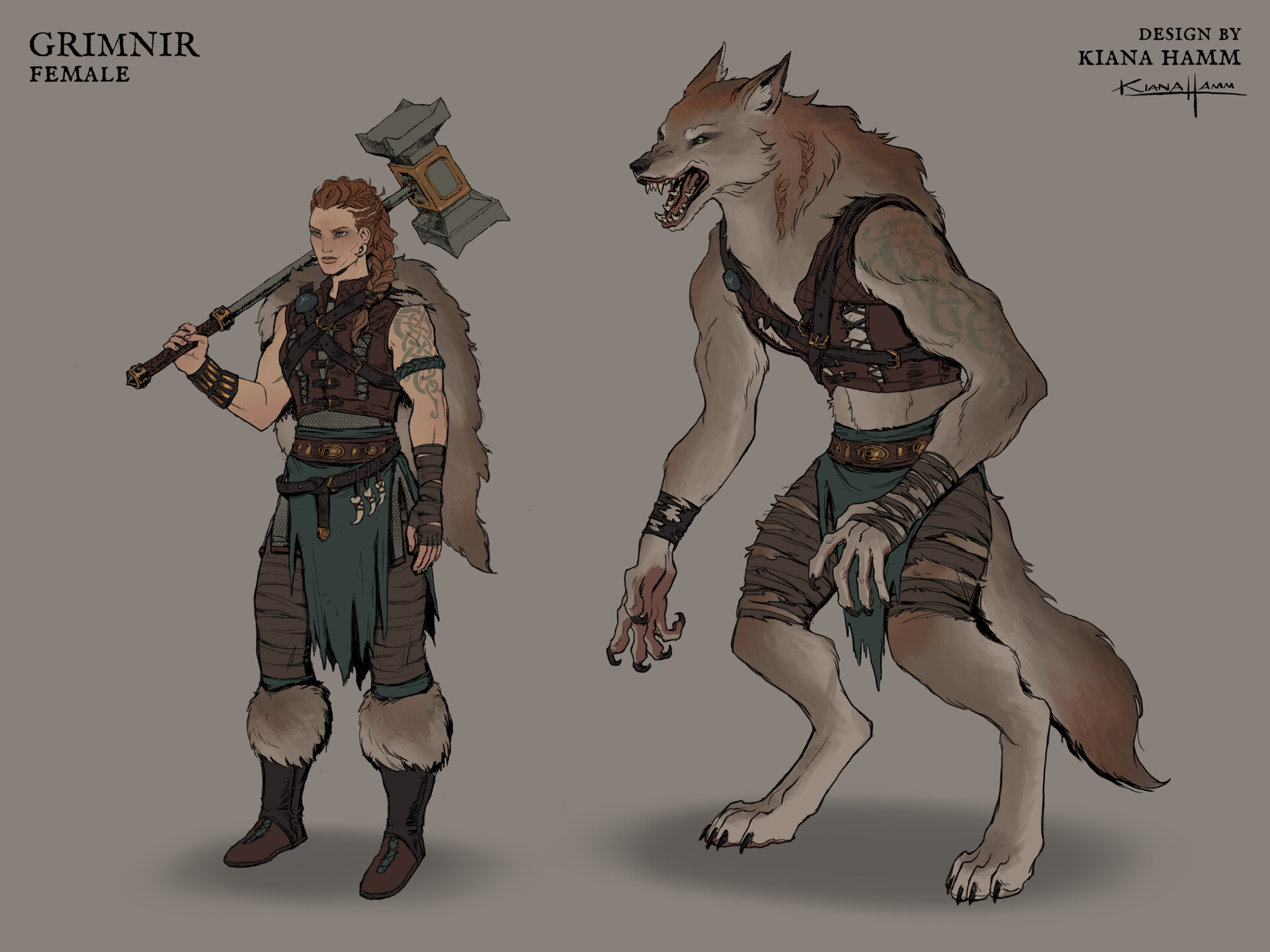 Grimnir werewolf by Kiana Hamm : r/ImaginaryWerewolves