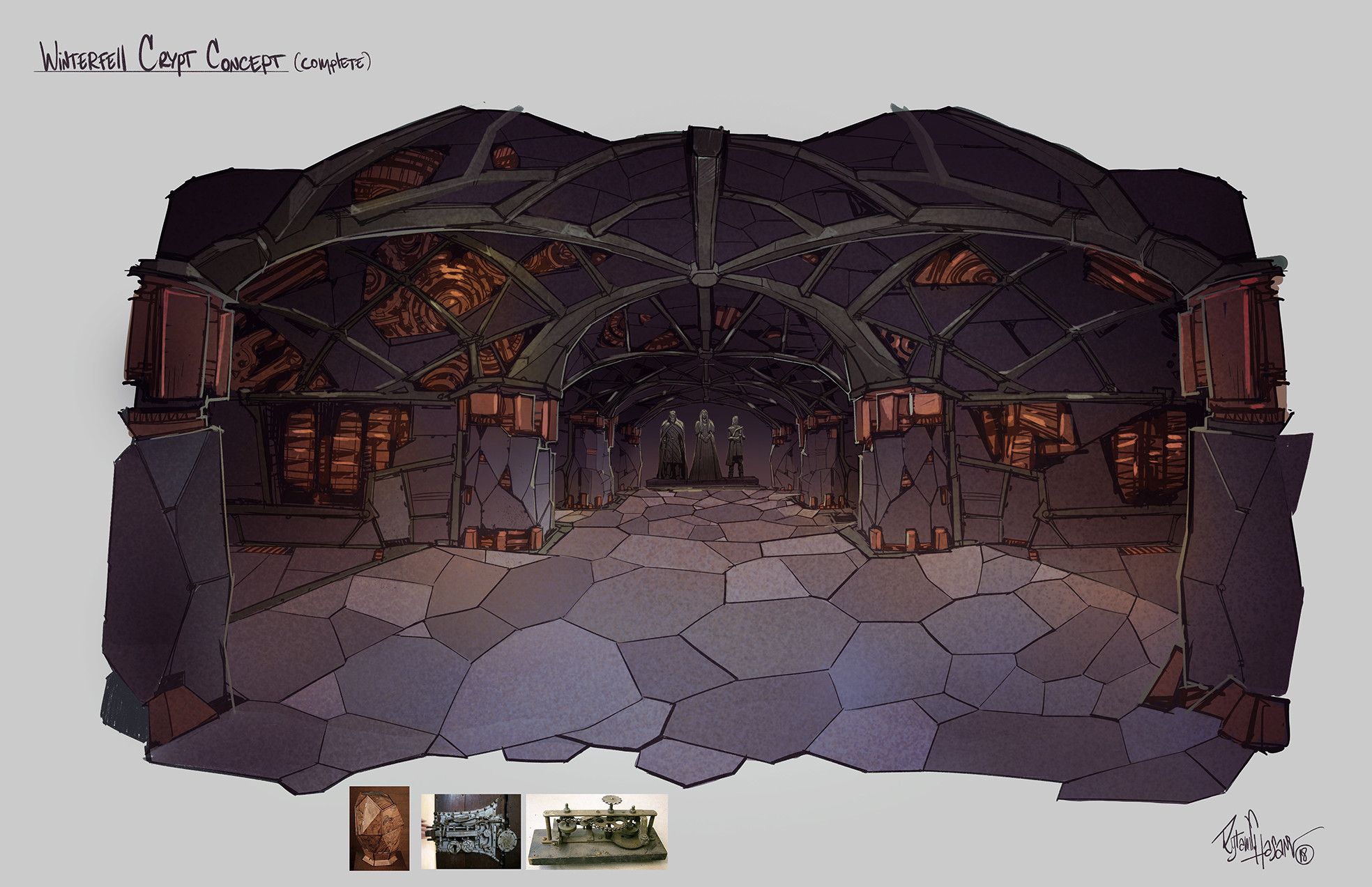 Rustam Hasanov - GOT Seson 8 titles, Winterfell Crypt