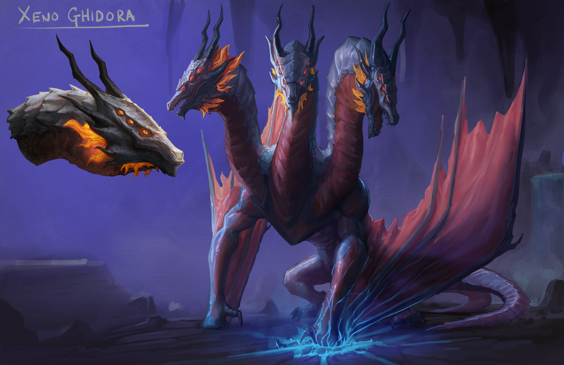 ArtStation - Xeno'Ghidorah designs