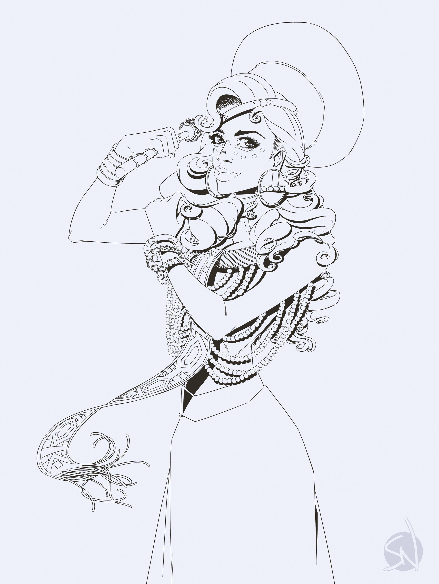 how to draw a zulu girl