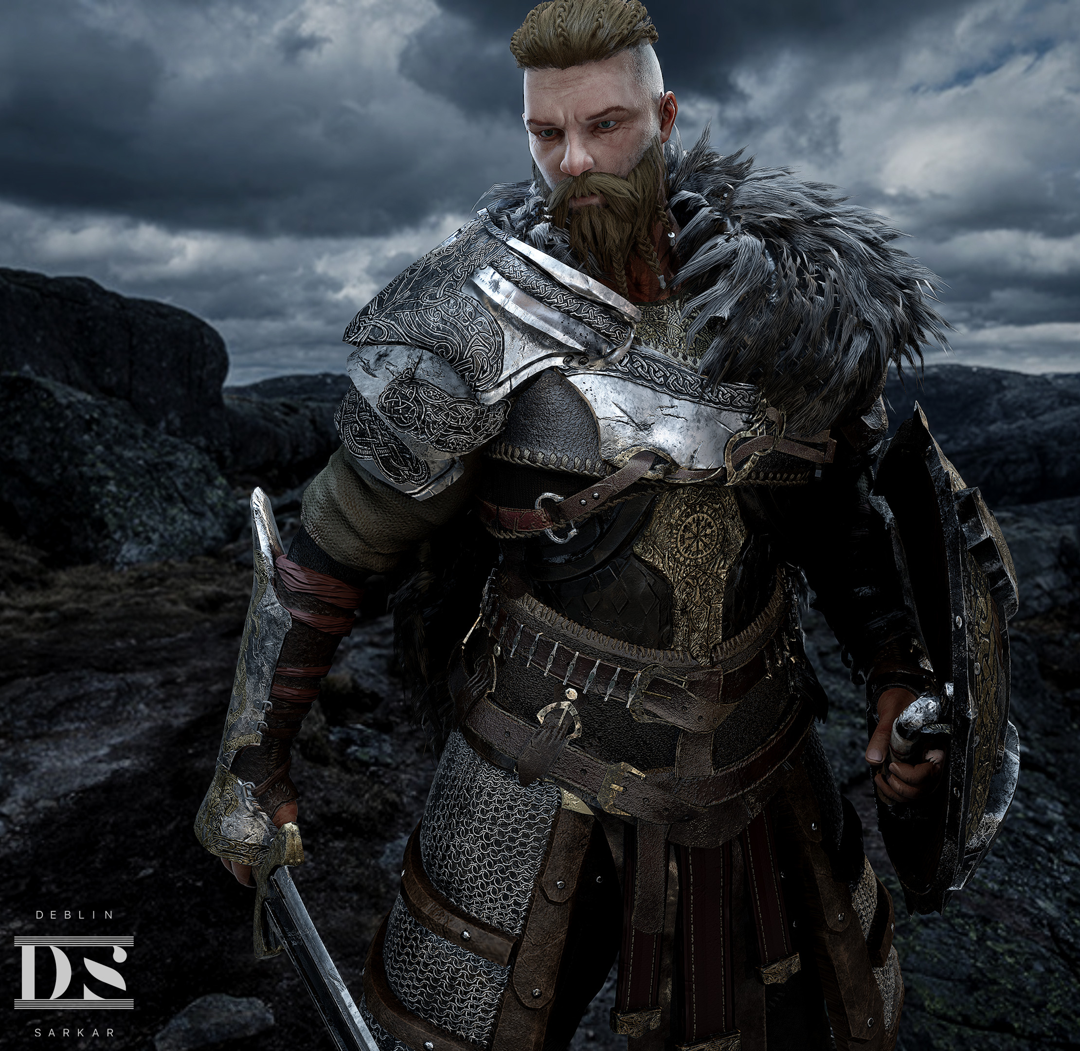 Deblin Sarkar - Porfolio - Magnus Hakón - Viking Warrior