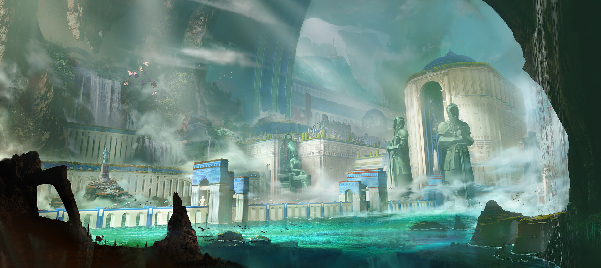 ArtStation - Castle of Waterfall