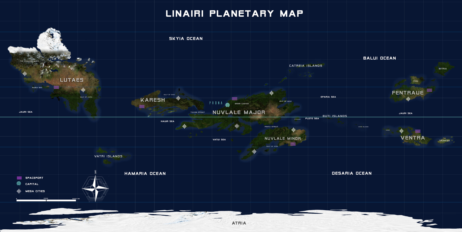 Carl Petersen - Linari Planetary Map