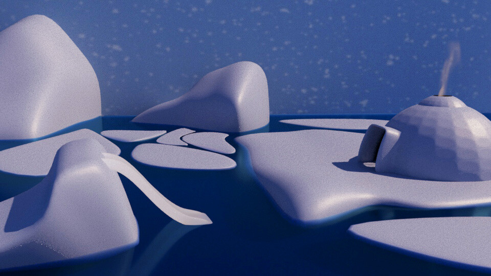 ArtStation - Frozen beach enviroment