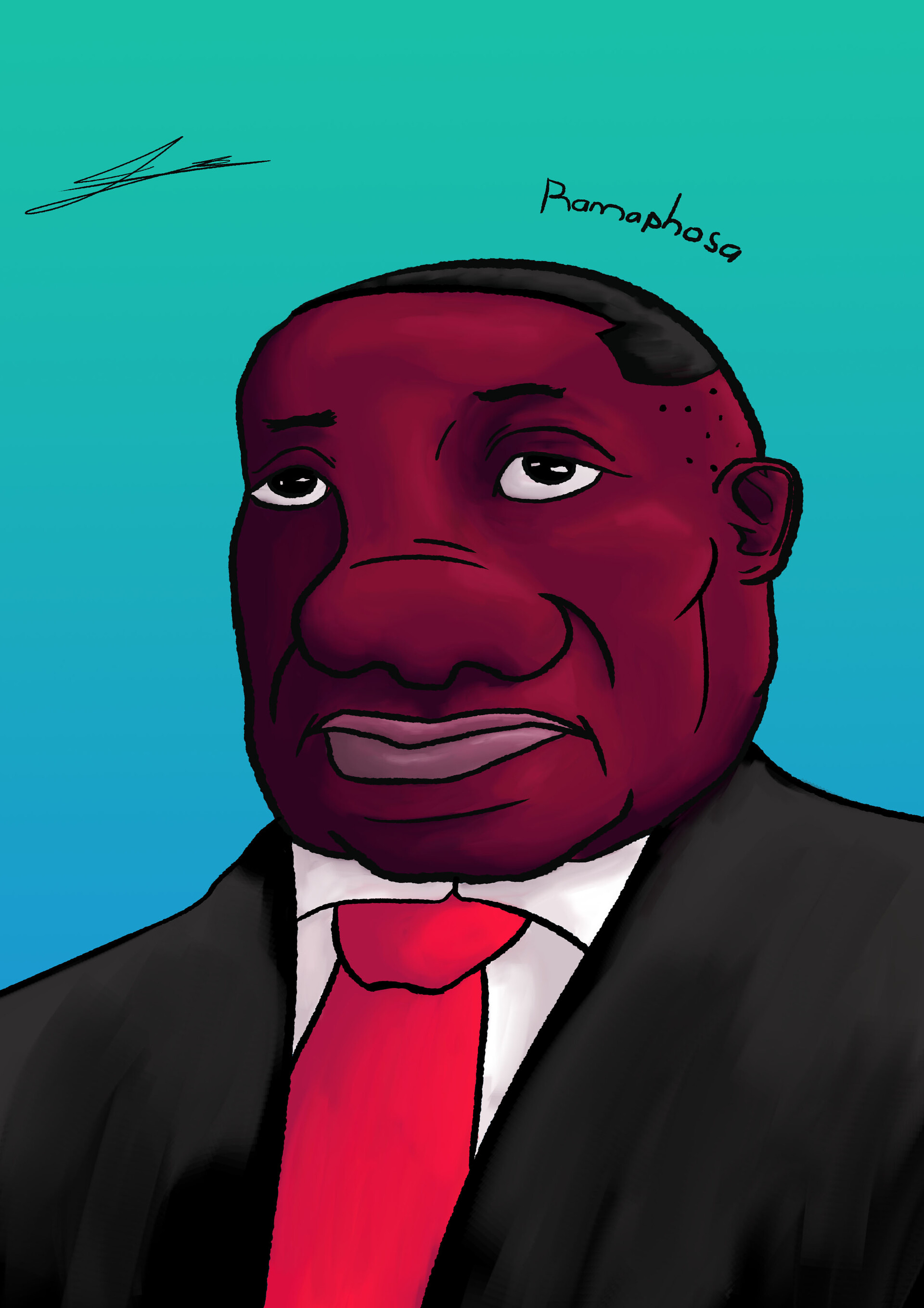 ArtStation - My cartoony version of Cyril Ramaphosa