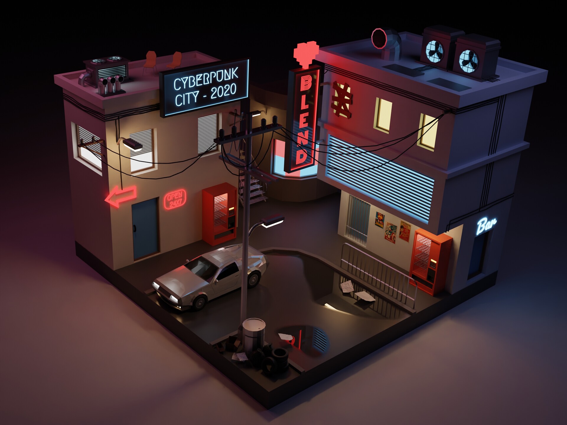 ArtStation - Low Poly City