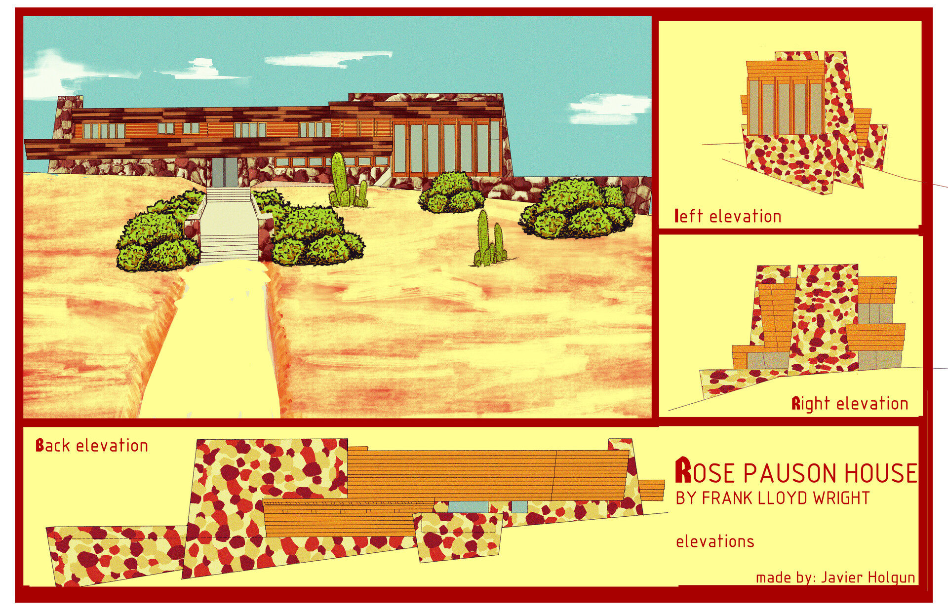 javier holguin - ROSE PAUSON HOUSE presentation drawings final