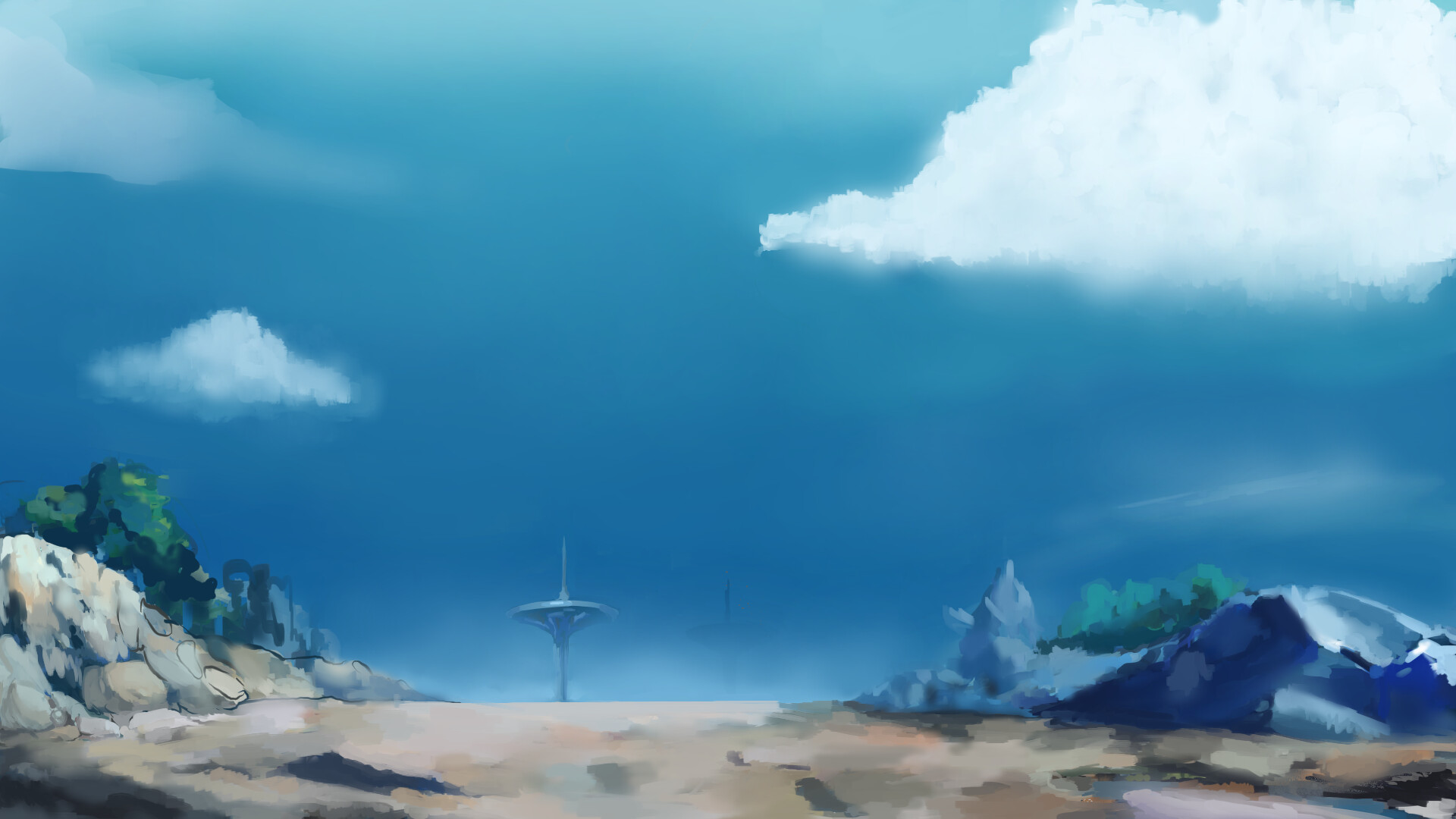 ArtStation - another planet, background concept