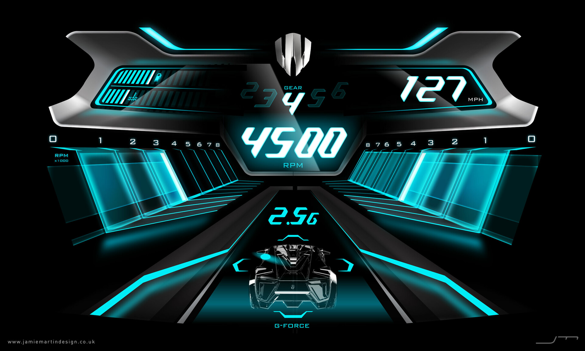 Jamie Martin - Lykan Hypercar dashboard designs