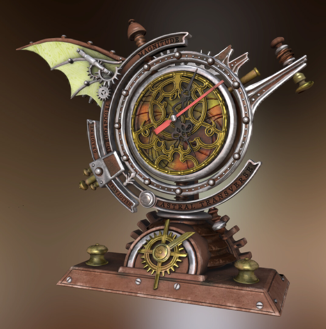 ArtStation - Steampunk Clock 3D Model