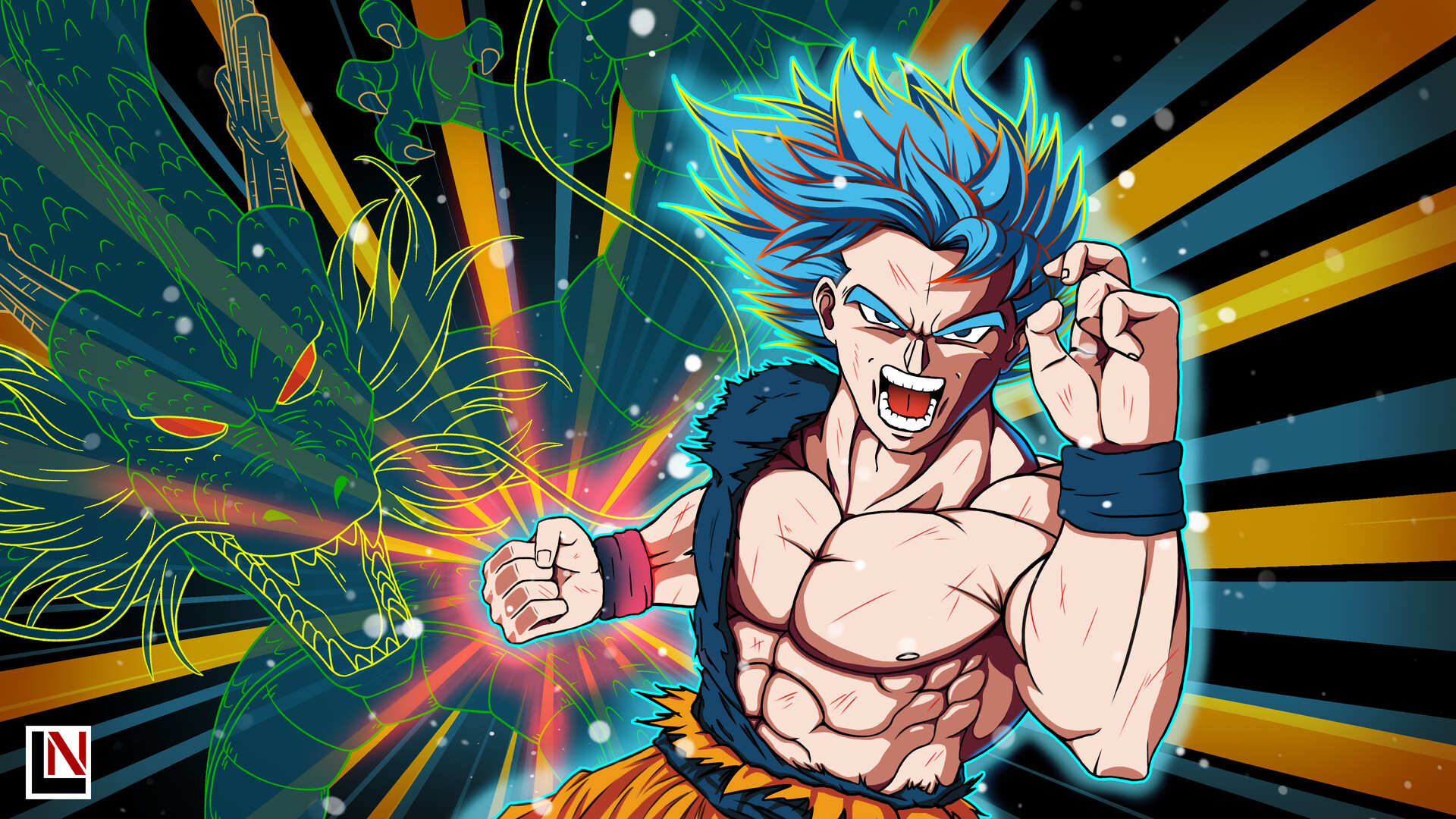 ArtStation - Dragon God Fist Goku