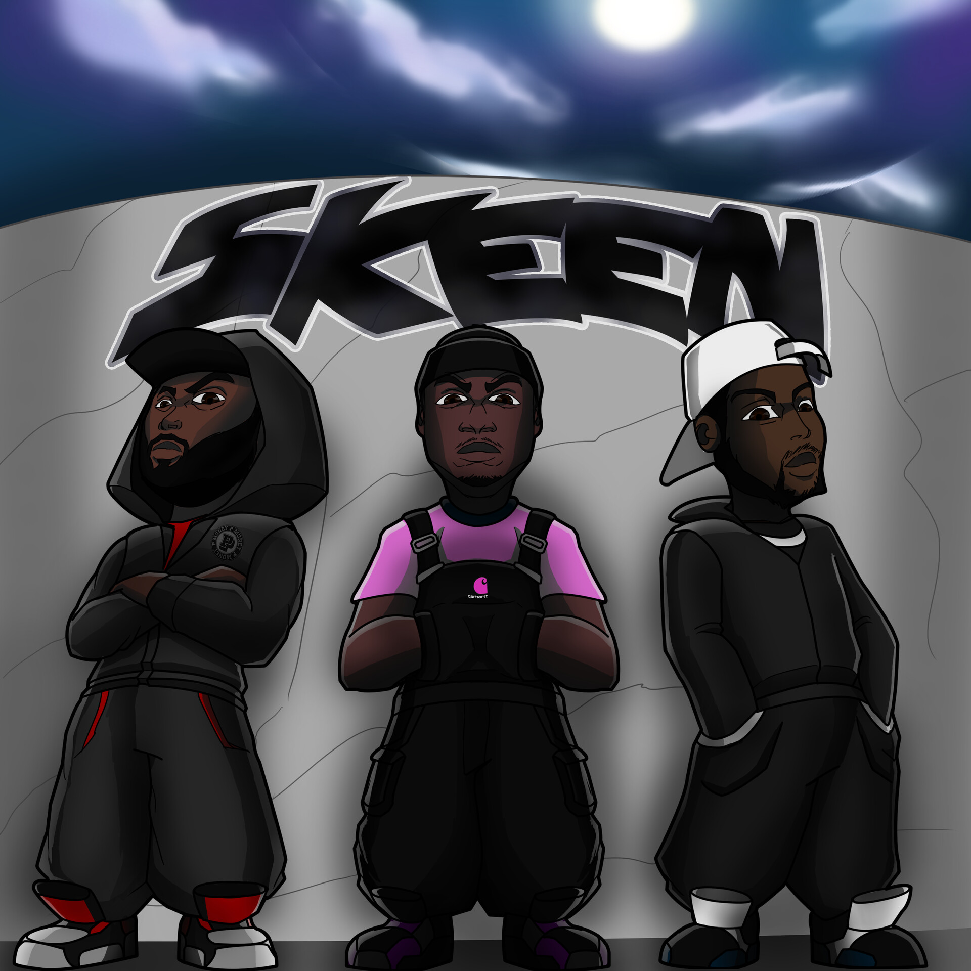 ArtStation - Skeen - Cover art for Music Artist Blay