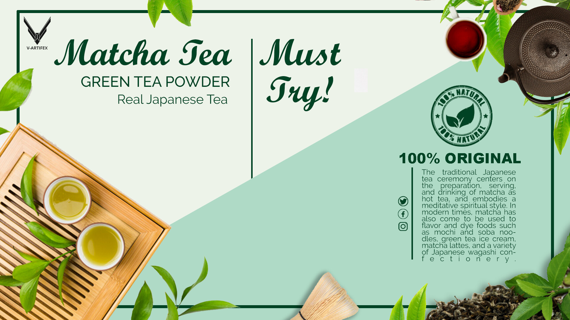 ArtStation - Matcha tea poster