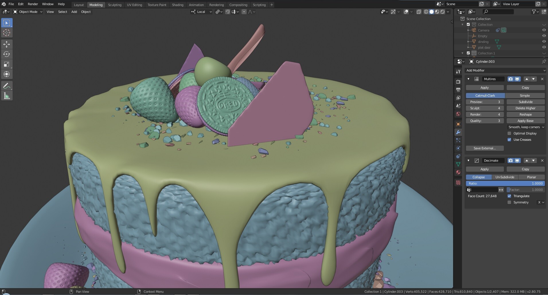 chocolate texture blender