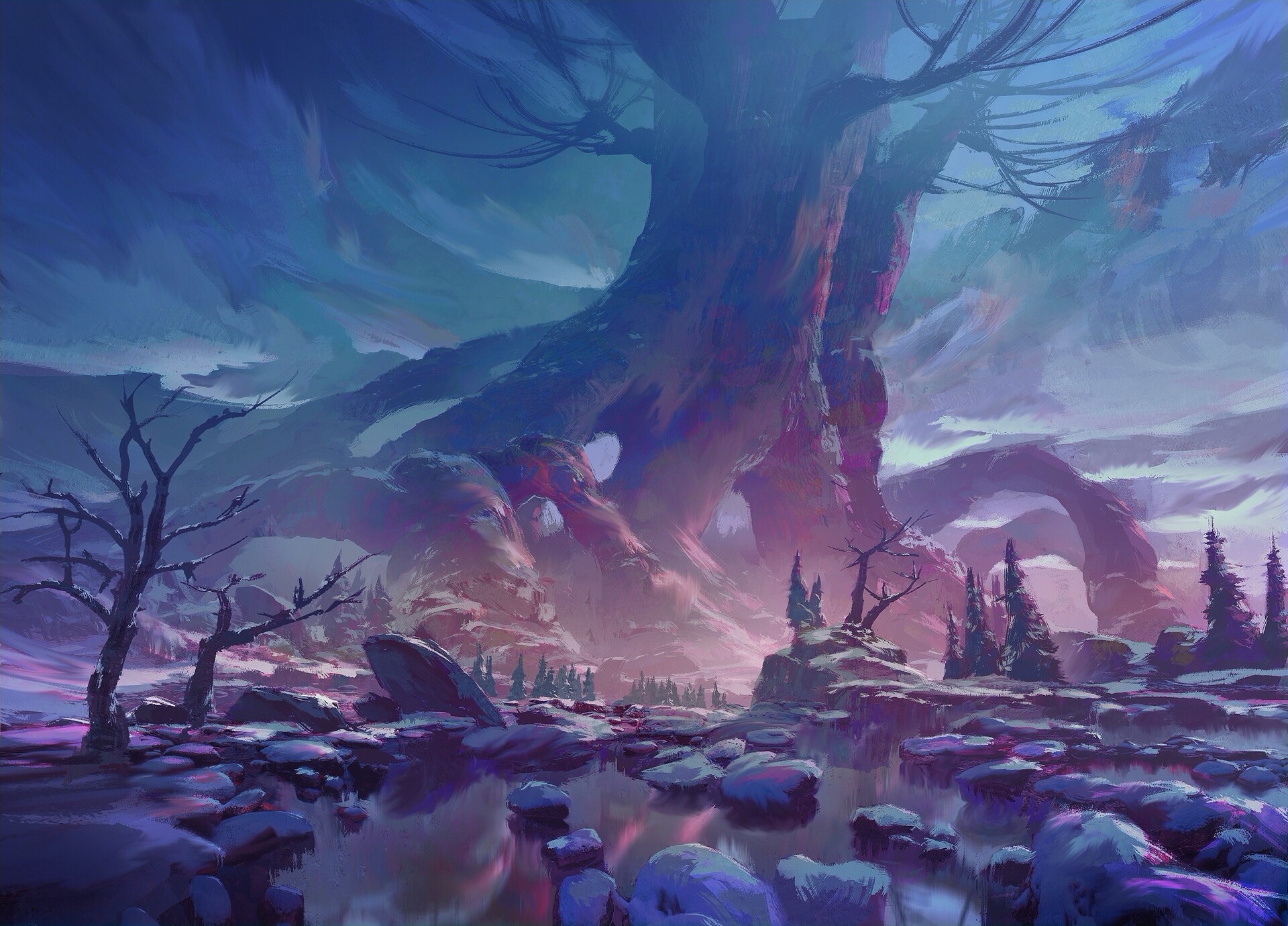Twisted Tree by Anthony Brault : r/ImaginaryLandscapes